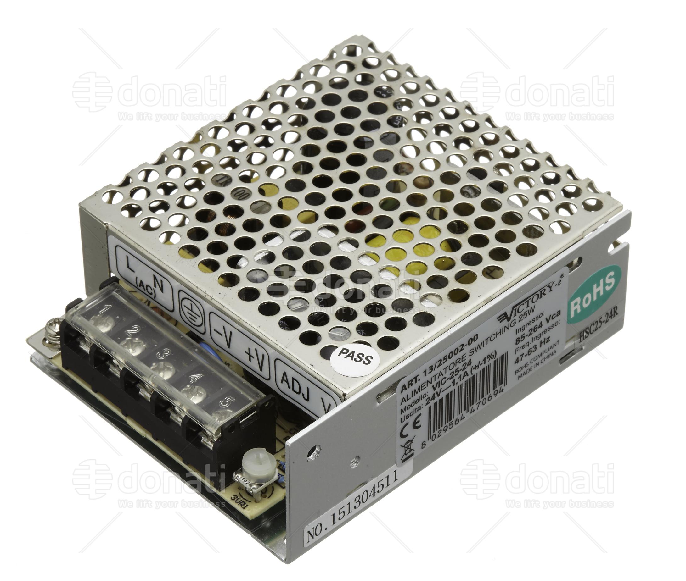 Power Supply 25 W 100 240 Vac 24 Vdc 1 A IP20 85x58x38 Mm Donati Power Supply 25 W 100 240 Vac 24 Vdc 1 A IP20 85x58x38 Mm Donati