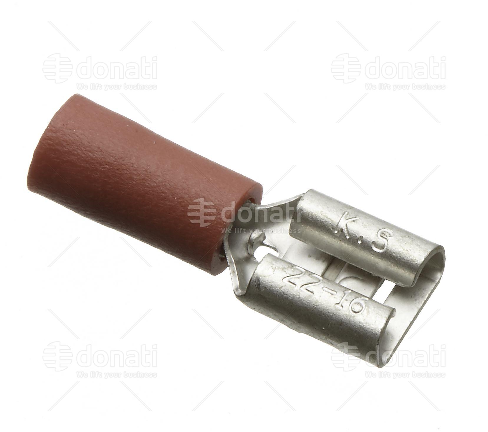 Faston insulated male cable terminal Ø 6.3 mm, section 0.25÷1.5 mm² ...