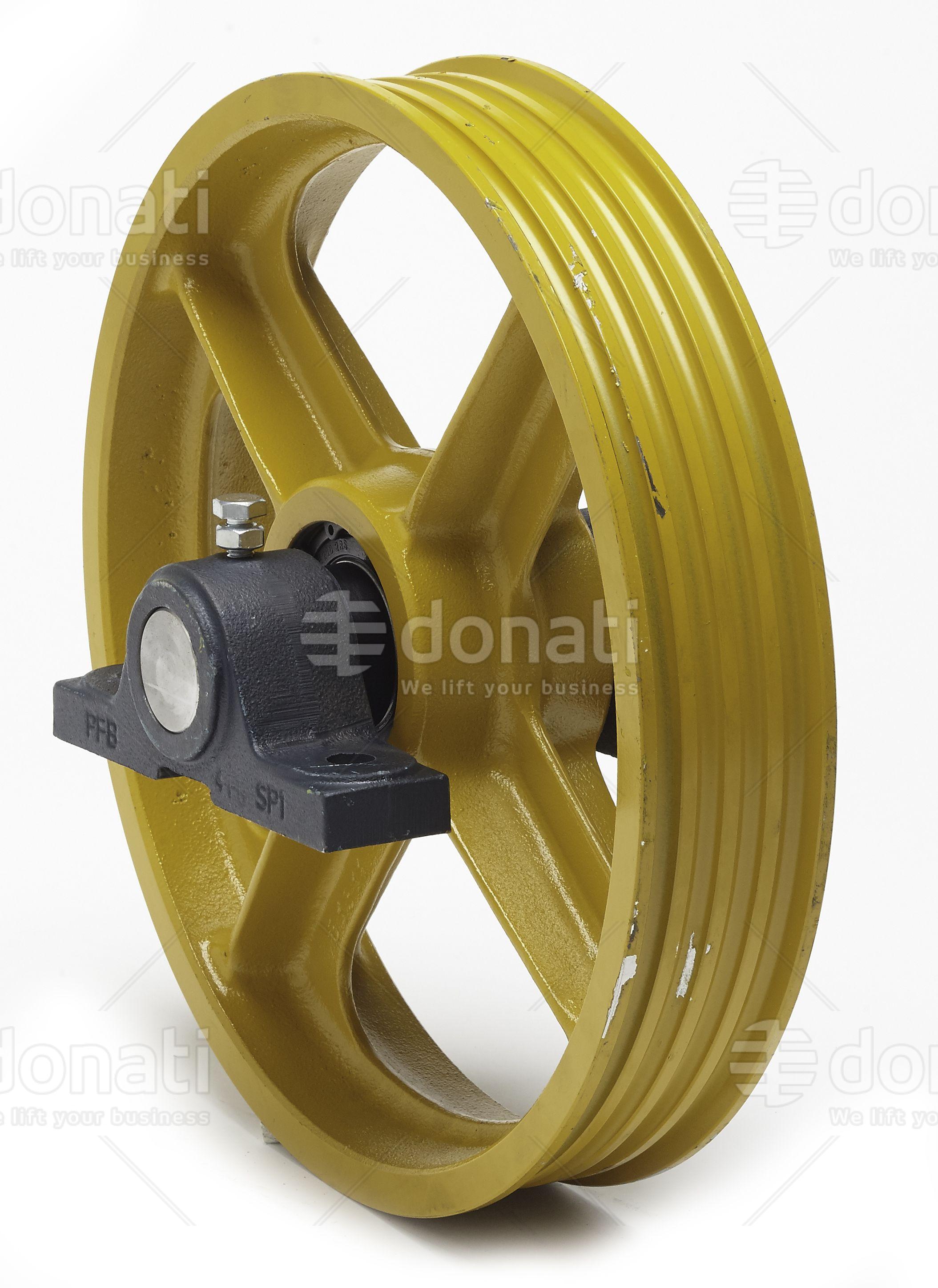 PFB - Tail sheave T234 Ø 360 mm, 3 ropes Ø 8÷9 mm, rem. shaft + support ...