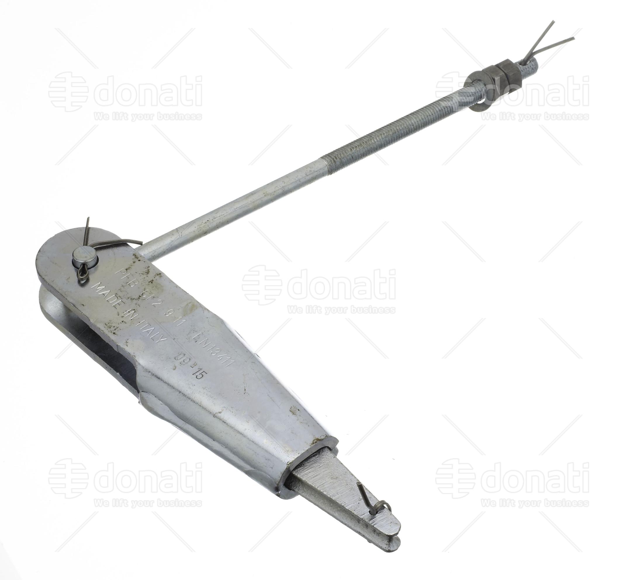 PFB 8024512600 - Flat rope anchorage, rope Ø 9÷11 L=300 mm, tension rod ...