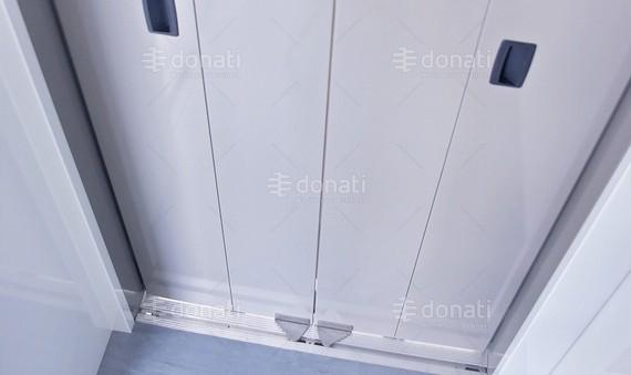Blind folding door C1, RAL9006, clear opening 800mm, sill 100mm | Donati