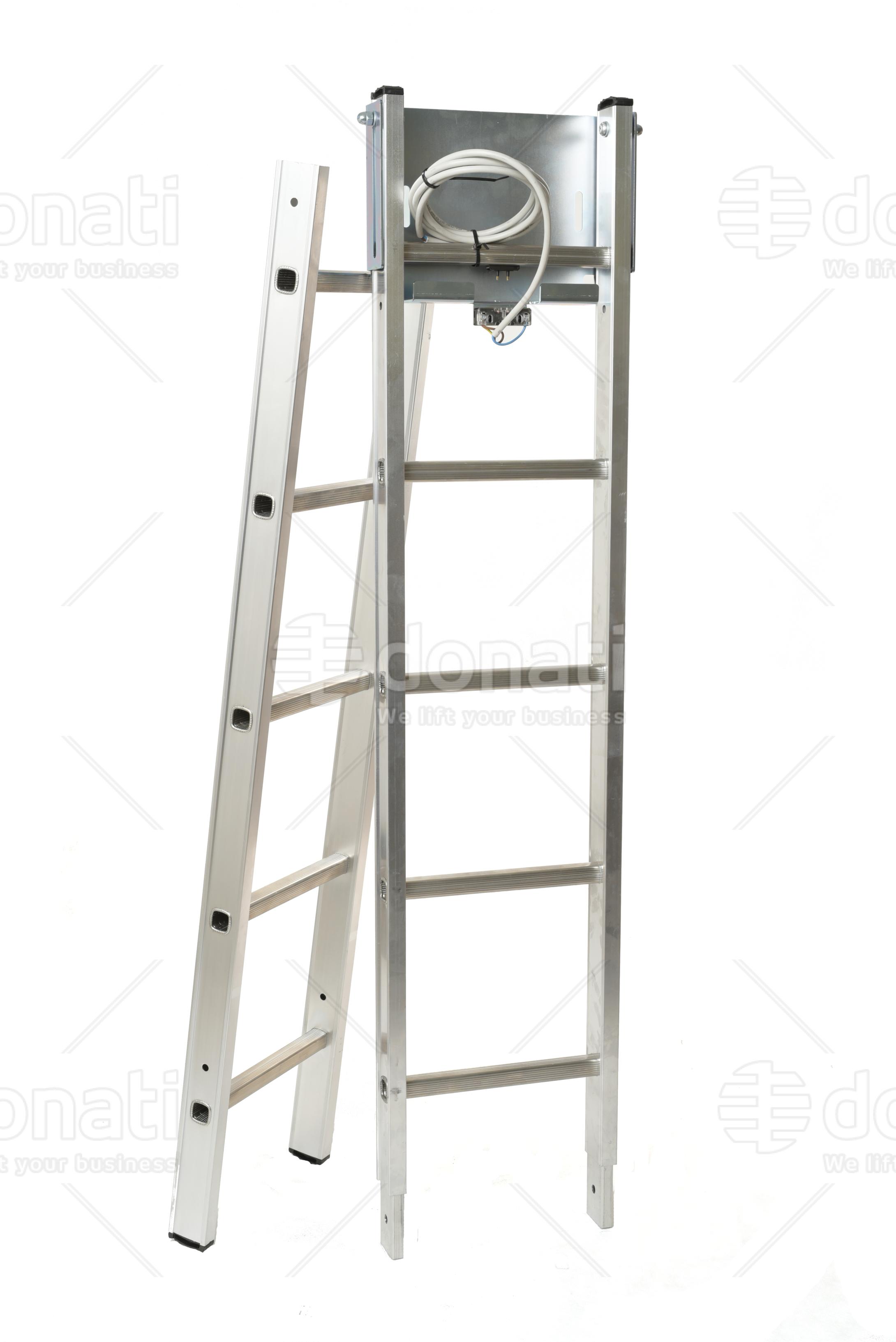 UBERLIFT - Aluminium pit ladder H=2,8 m retractable with contact | Donati
